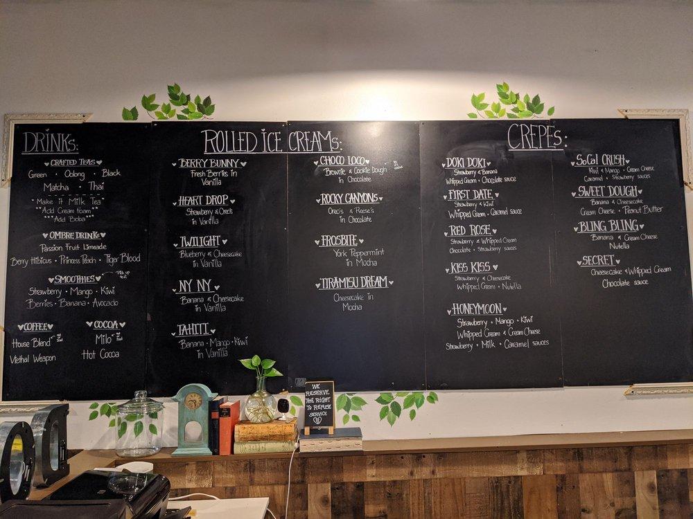 Menu at Doki Doki desserts, Salt Lake City