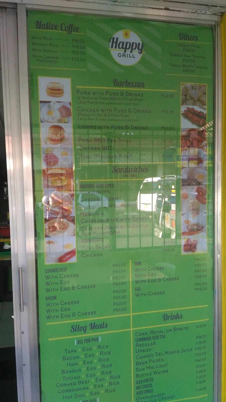 Menu at Happy Grill - New Government Center restaurant, Bacolod, Villa ...