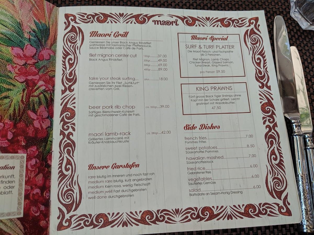 Menu da MAORI, Schlieren, Bernstrasse 15