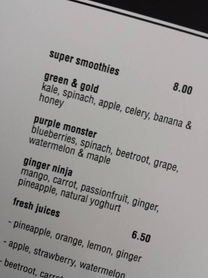 Menu at The Little Larder restaurant, New Farm, Locke Street