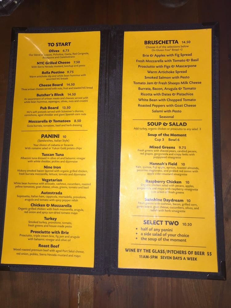 Menu at Postino Central pub & bar, Phoenix, N Central Ave