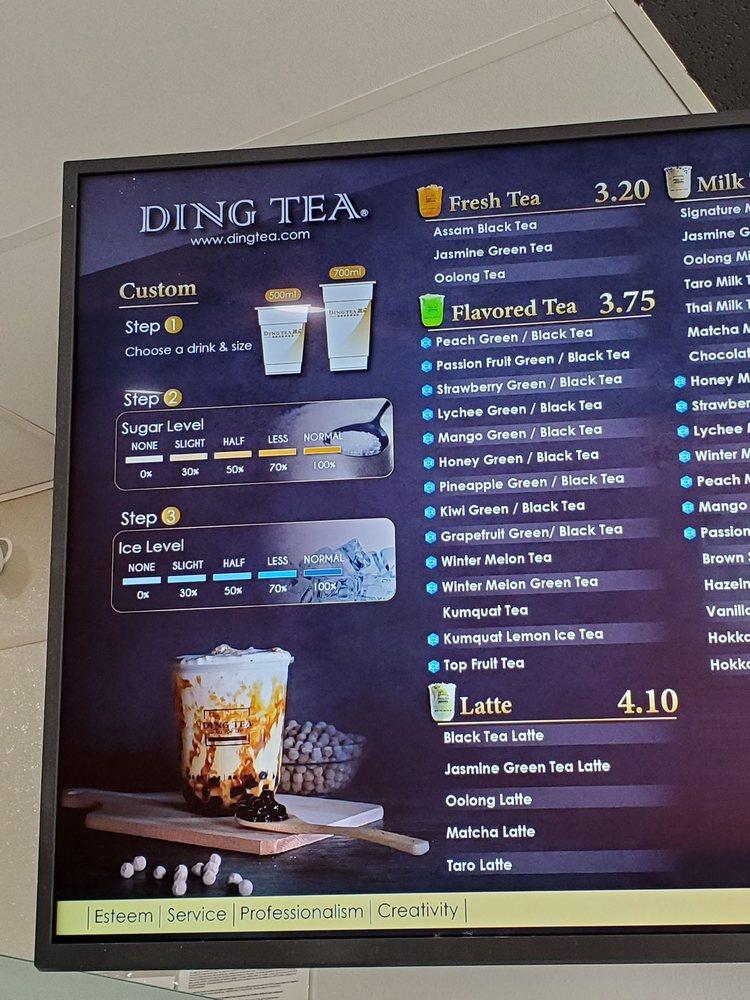 Menu at Ding Tea Escondido pub & bar, Escondido