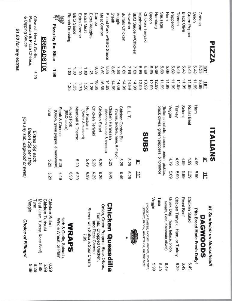 Menu at Jamo's Pizza pizzeria, Greenville, 34 Pritham Ave