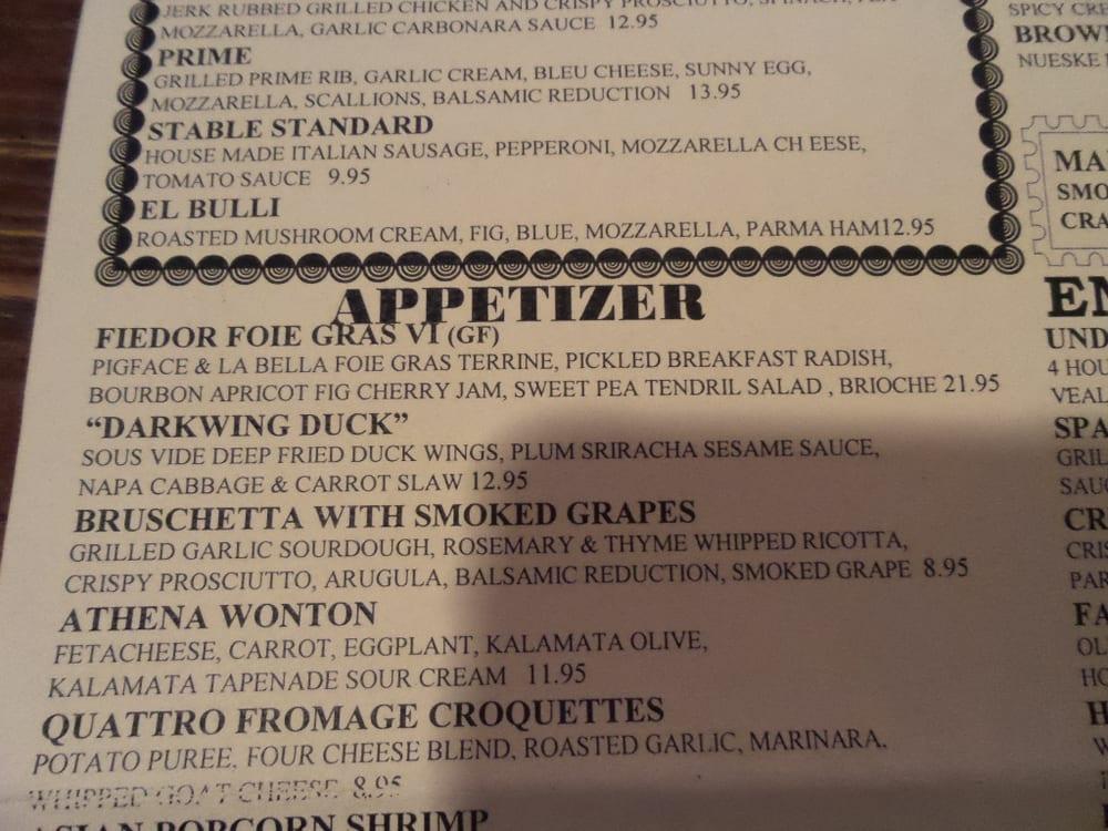 Menu at The Turf Room pub & bar, North Aurora