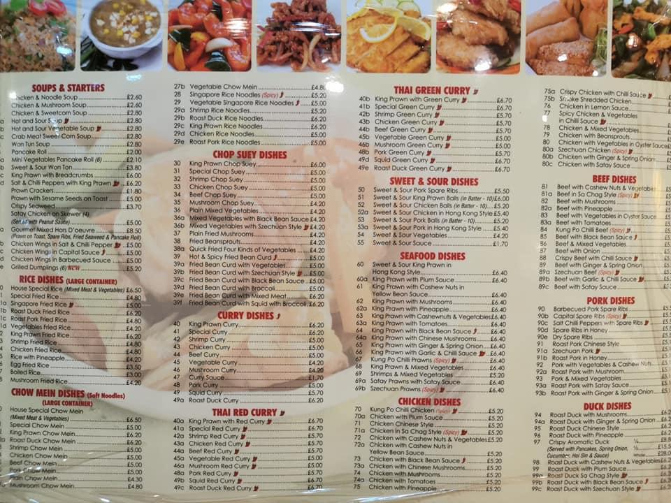 Menu at Tim Ley fast food, East Grinstead
