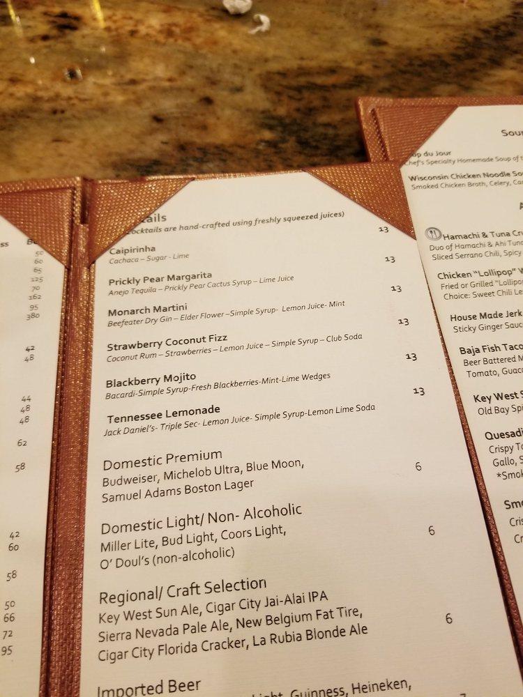 Menu at Met Cafe & Bar, Miami