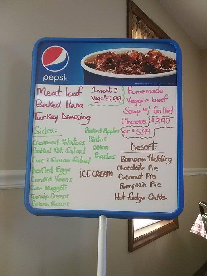 Menu at Terry's Cafe & Catering, Jonesville