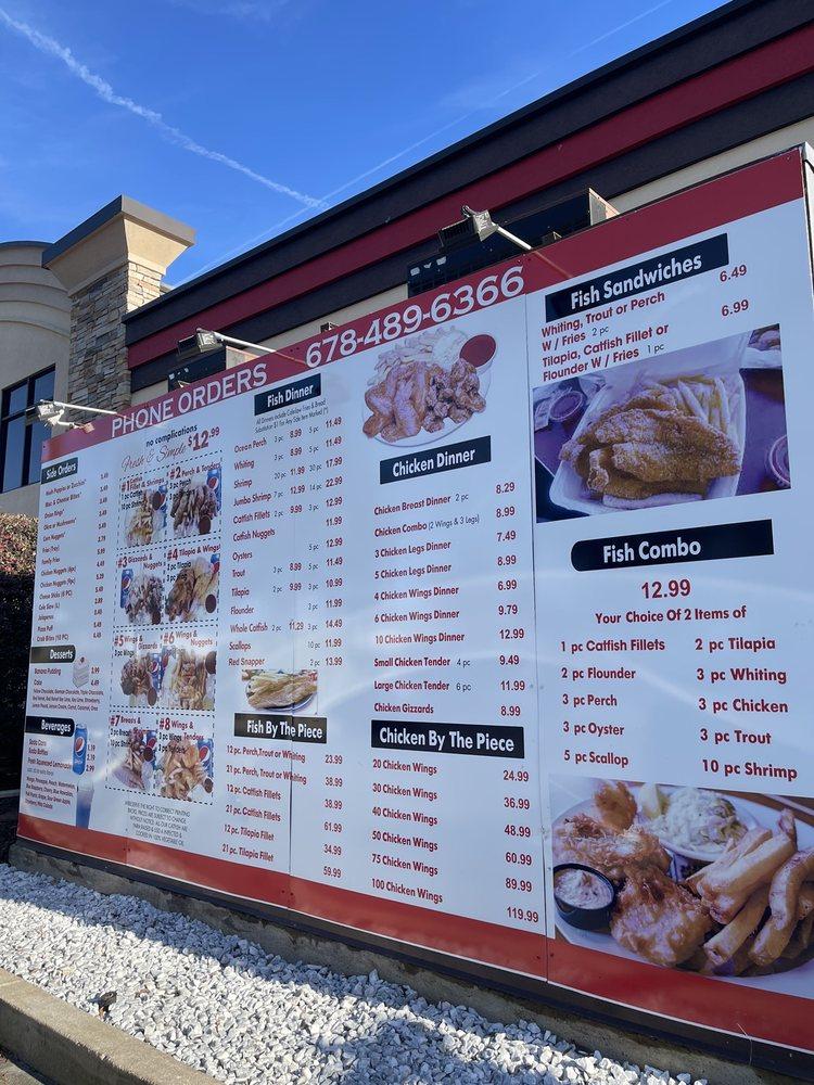 Menu at JJ Fish & Chicken restaurant, Stockbridge