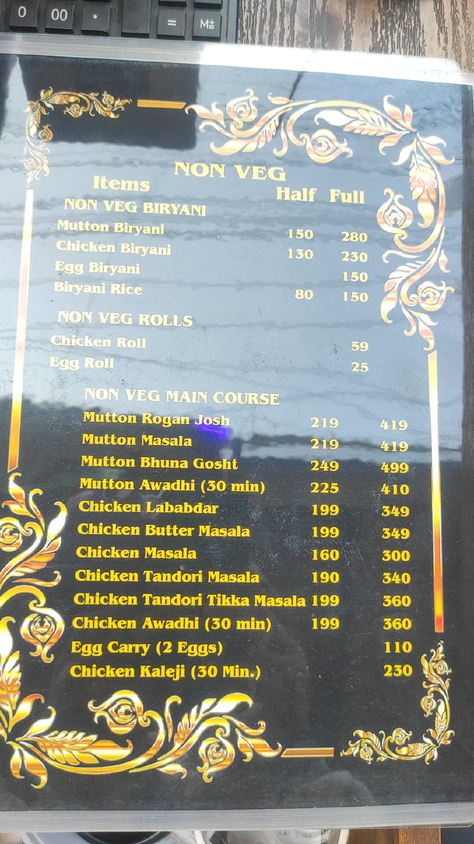 Menu at THE MOODY CHEF RESTAURANT, Lucknow