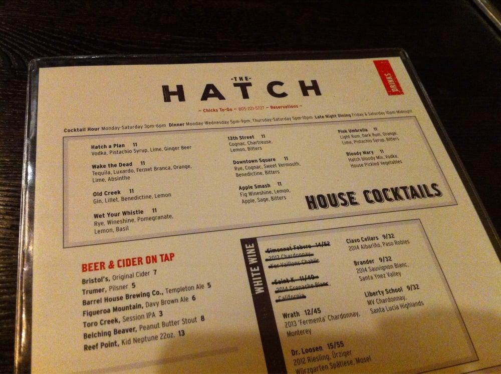 Menu at The Hatch Rotisserie & Bar, Paso Robles
