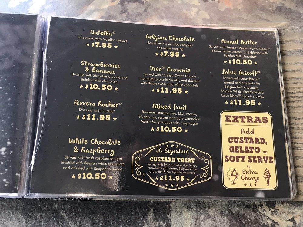 Menu at Johnny Custard Dessert Co desserts, Toronto
