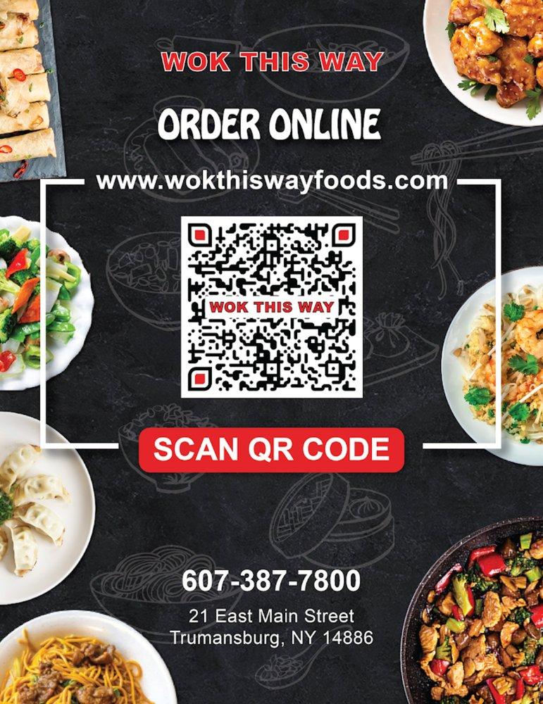 Menu at Wok This Way restaurant, Trumansburg