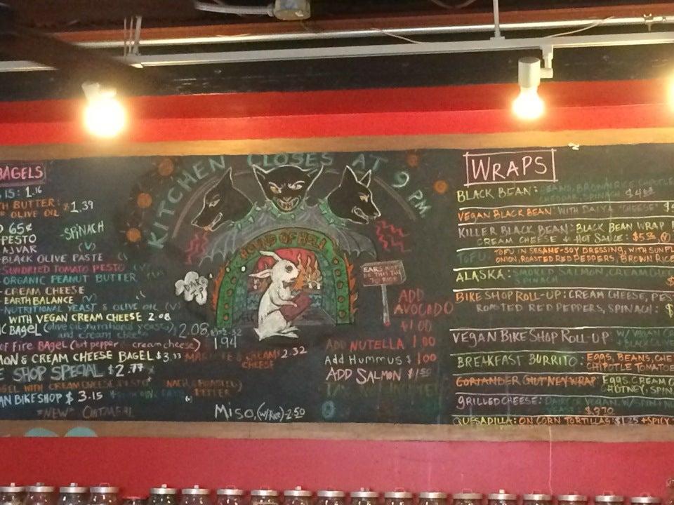 Menu at Satellite Cafe, Philadelphia