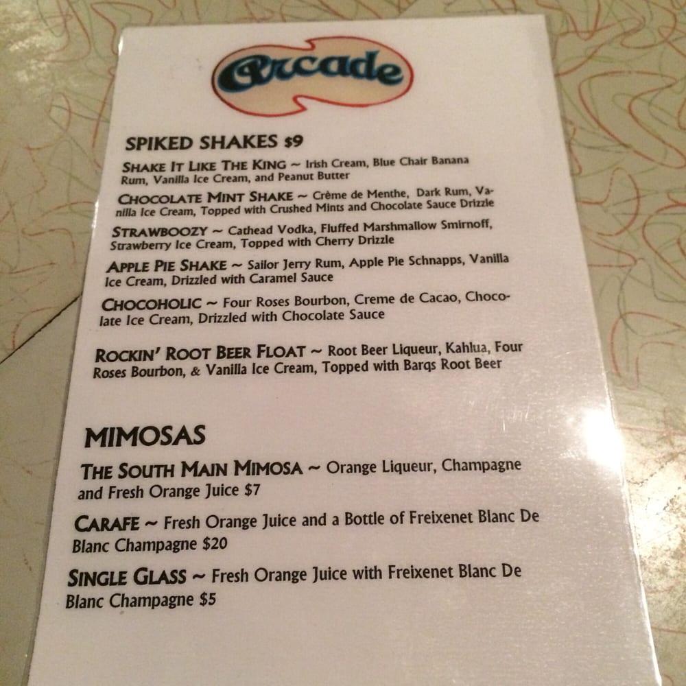 Menu at The Arcade Restaurant, Memphis