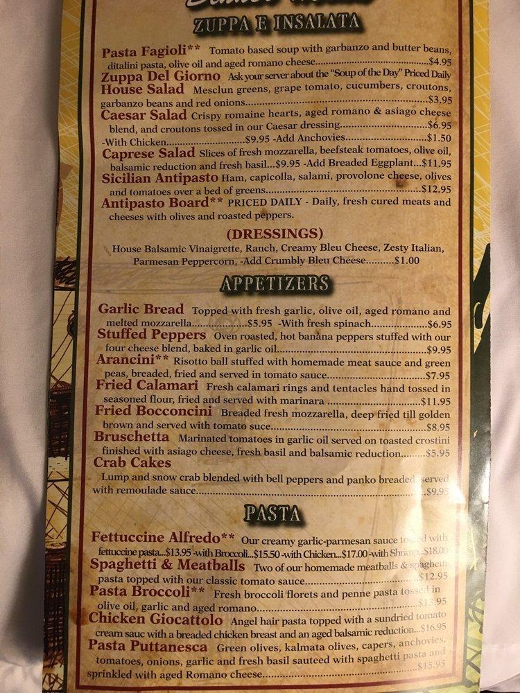 Menu at The Italian Village pub & bar, Depew