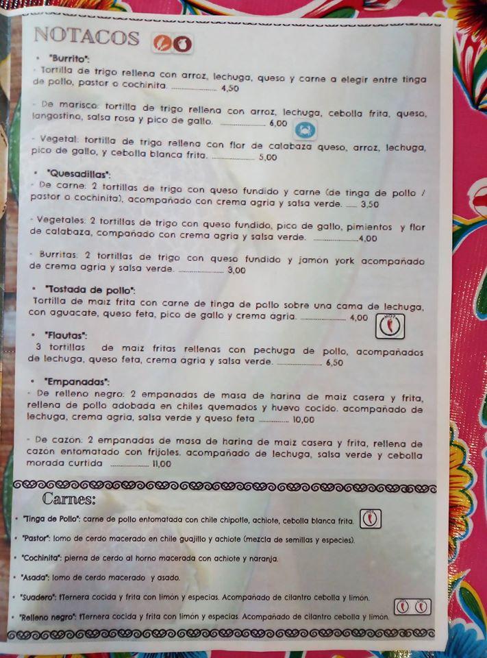 Menu at Y restaurant, Palma