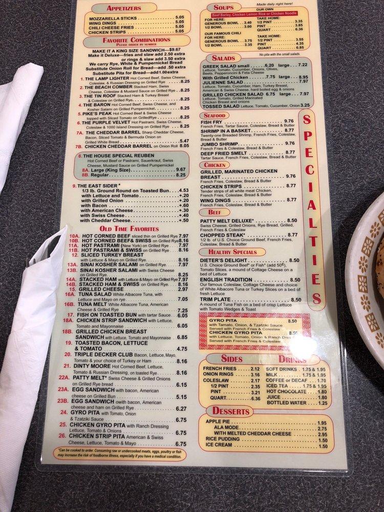 Menu at House of Reuben (Original Owners) restaurant, Sterling Heights