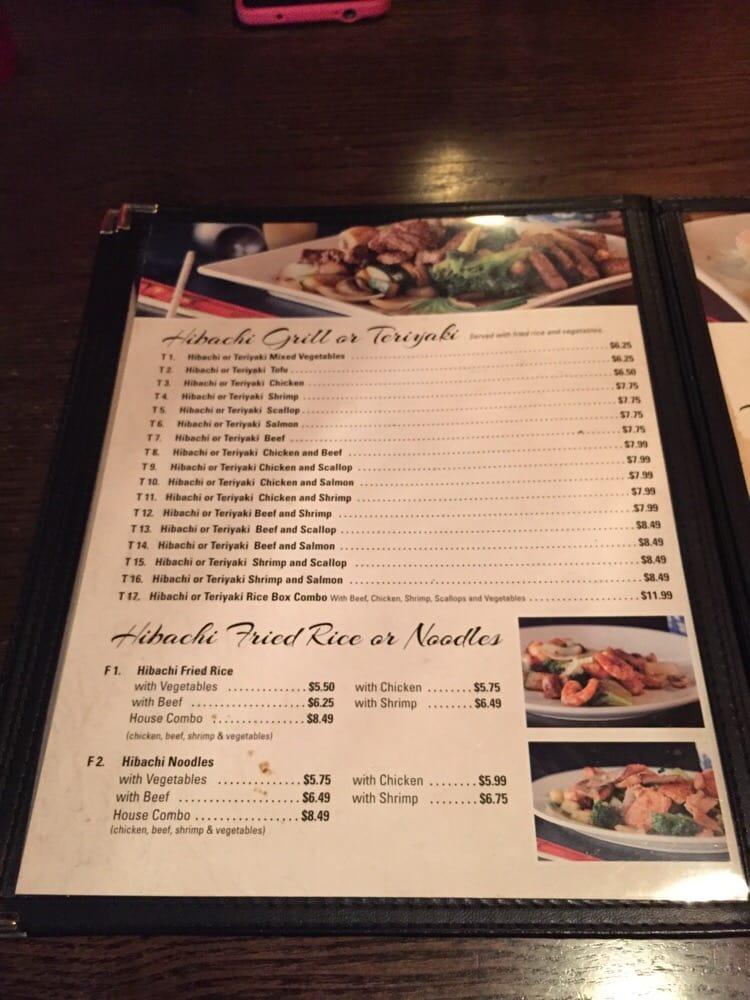 Menu at Rice Box restaurant, Florence