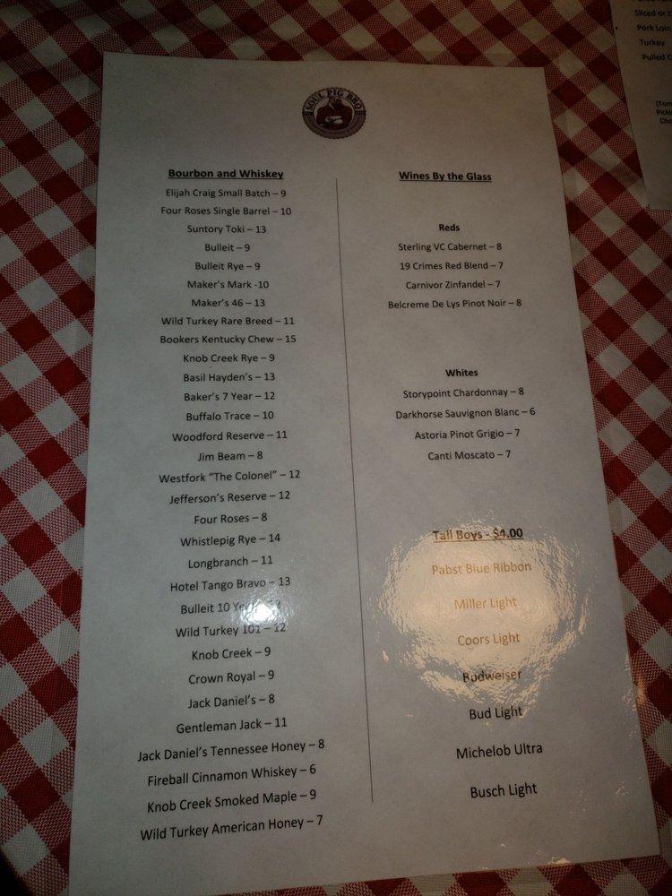 Menu at Soul Pig BBQ, Decatur