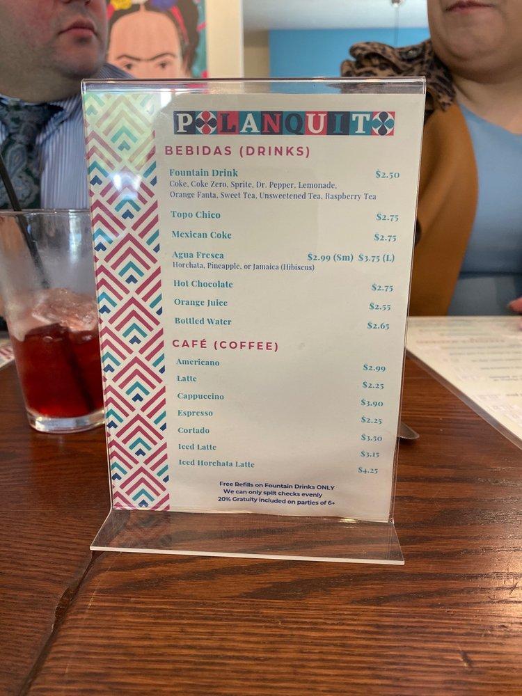 Menu at Polanquito pub & bar, Houston