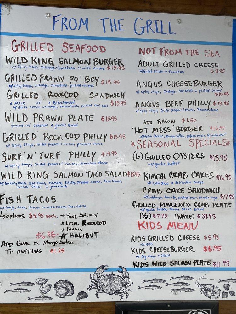 Menu at Princess Seafood Restaurant, Fort Bragg