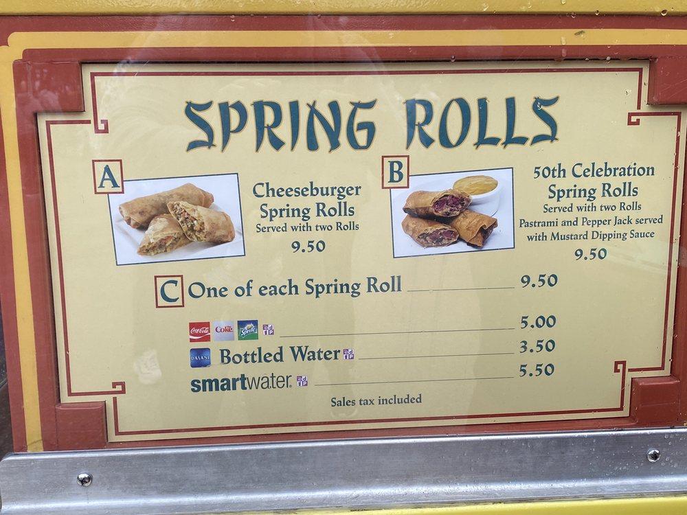 Menu at Adventureland Spring Roll Cart restaurant, Orlando