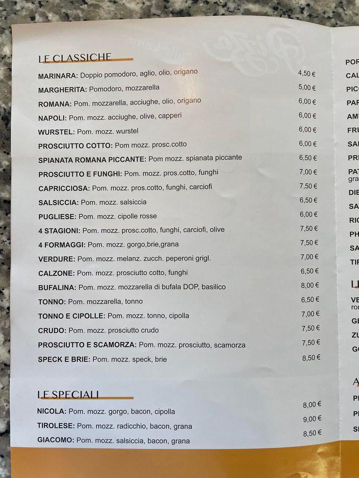 Menu da Pizza & Burger alle Lame pizzeria, Verolavecchia