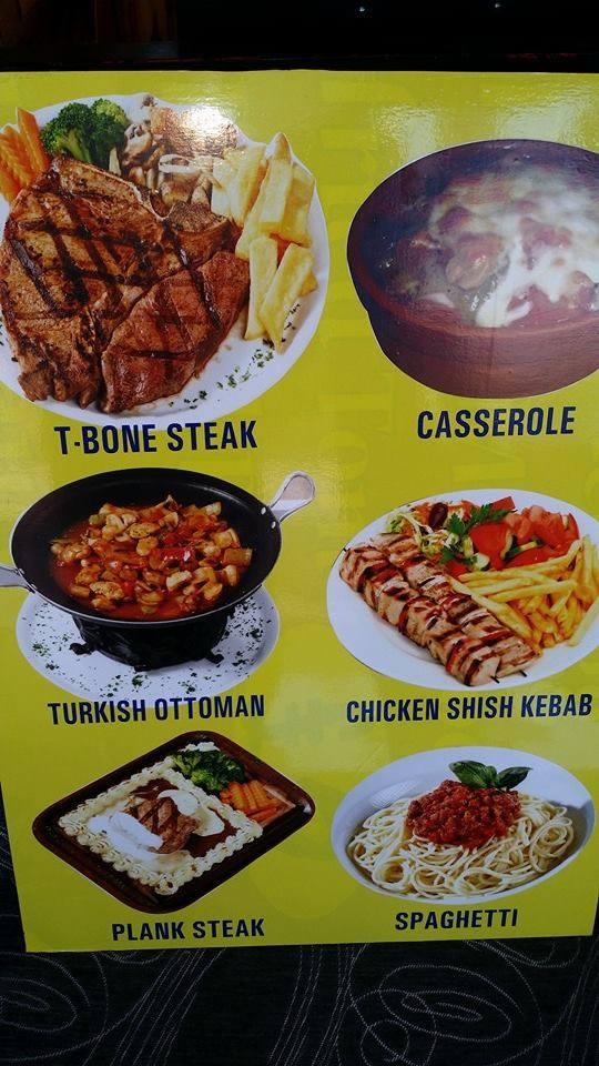 Menu at Martin's Restaurant, Marmaris