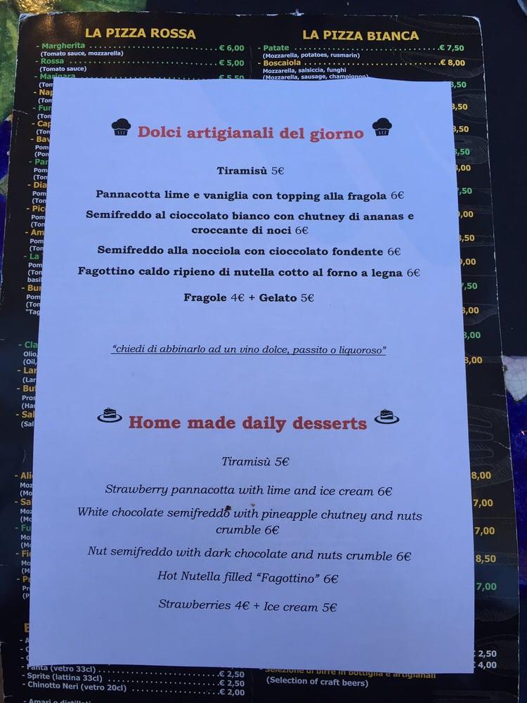 Menu da Bar Pasticceria La Terrazza, Roma, Via Gaetano Arturo Crocco 31/39