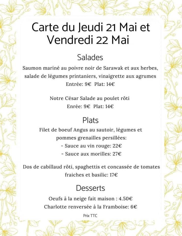 Menu at Auberge Sundgovienne restaurant, Carspach
