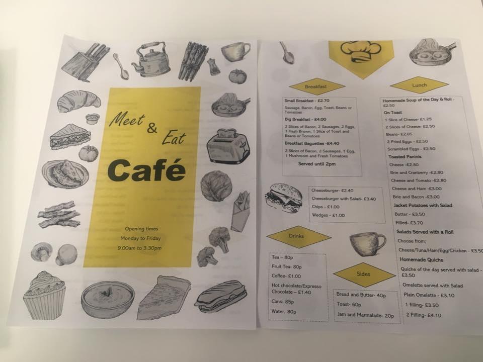 Menu at Meet & Eat Cafe, Plymouth, Scott Hospital/Beacon Pk Rd
