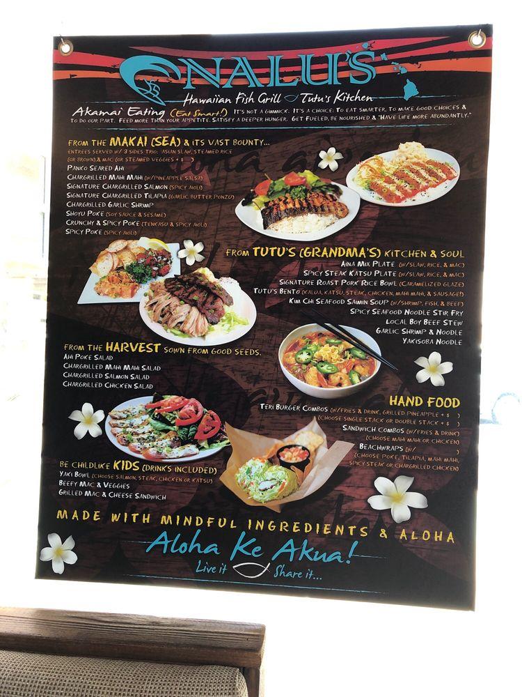 Menu at Nalu's Hawaiian Fish Grill & Tutu's Kitchen restaurant, San ...