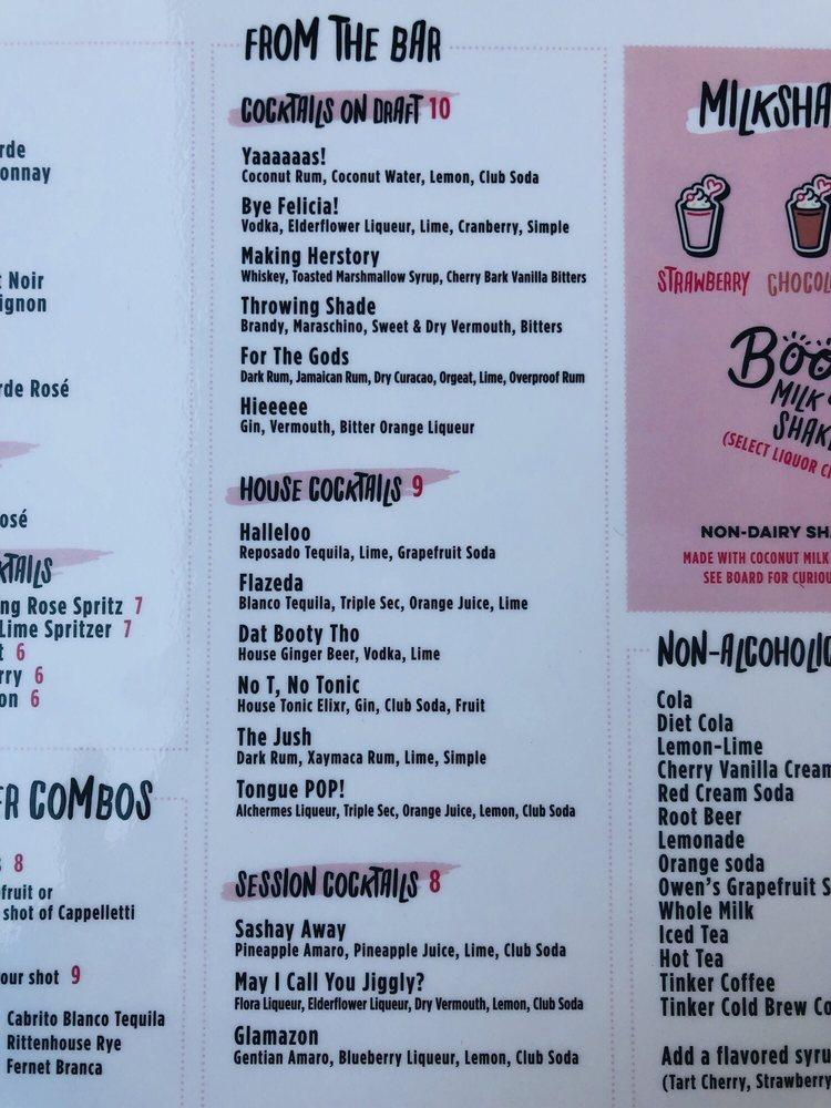 Menu at Baby's pub & bar, Indianapolis