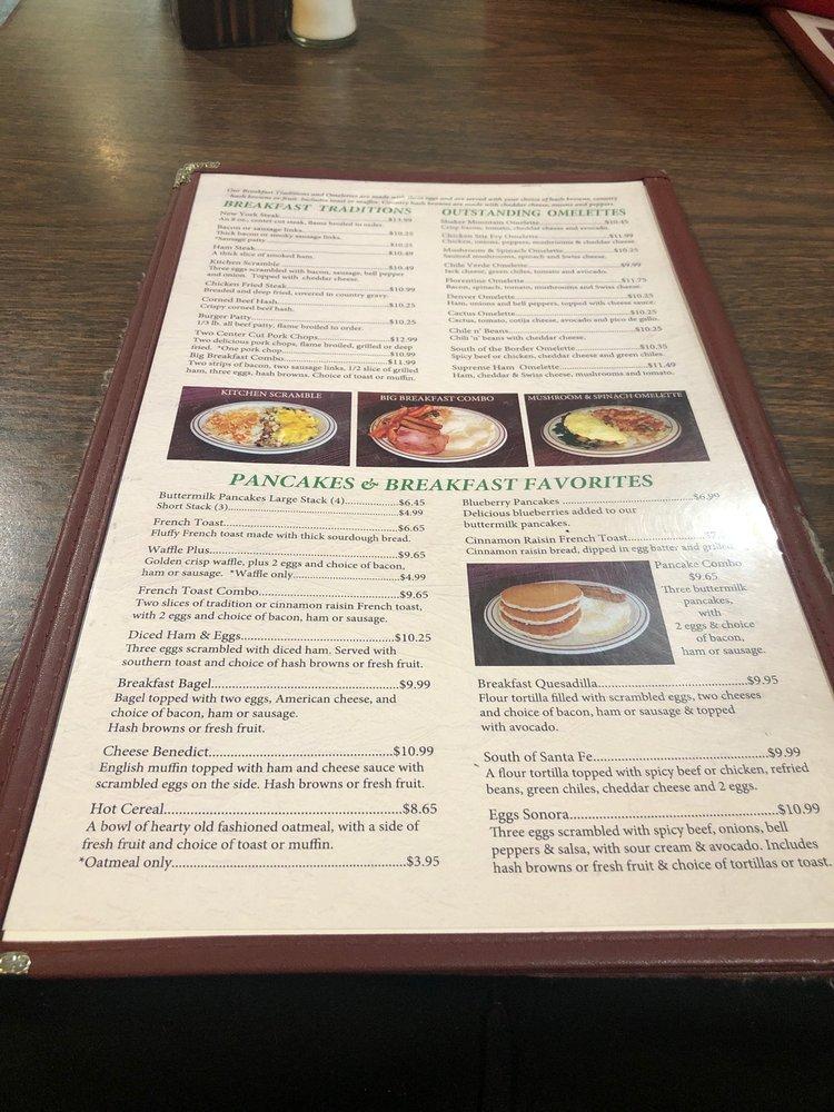 Menu at Fiddler's Restaurant, San Fernando