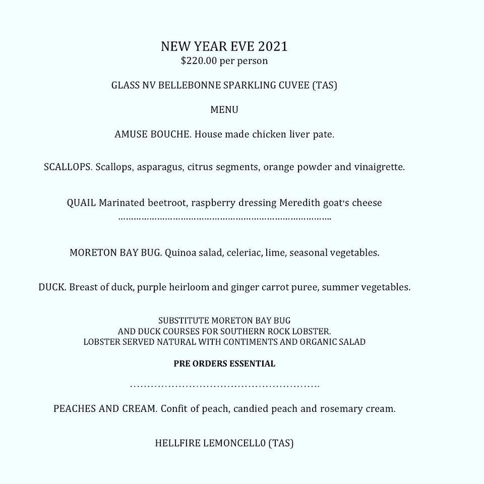 Menu at La Vida Restaurant, Noosa Heads