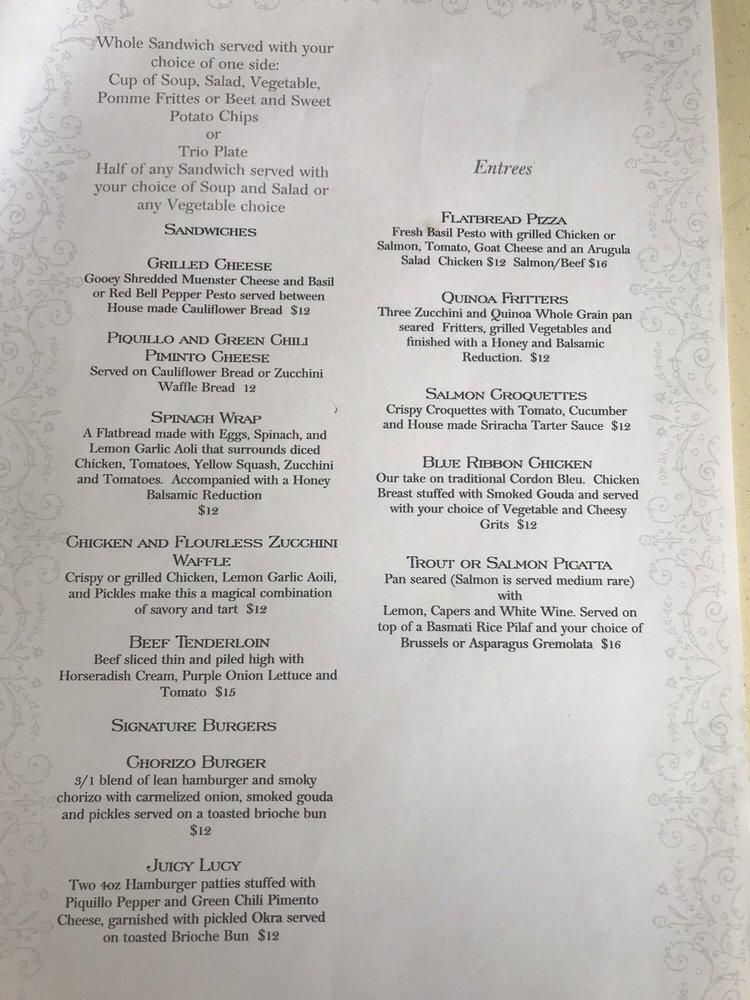 Menu at Gather With Chef Debra Workman restaurant, Bridgeport