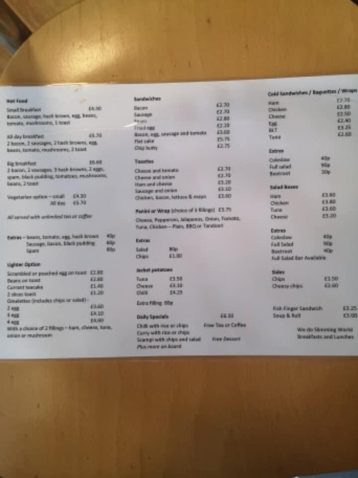 Menu at Totally Edible cafe, Halifax