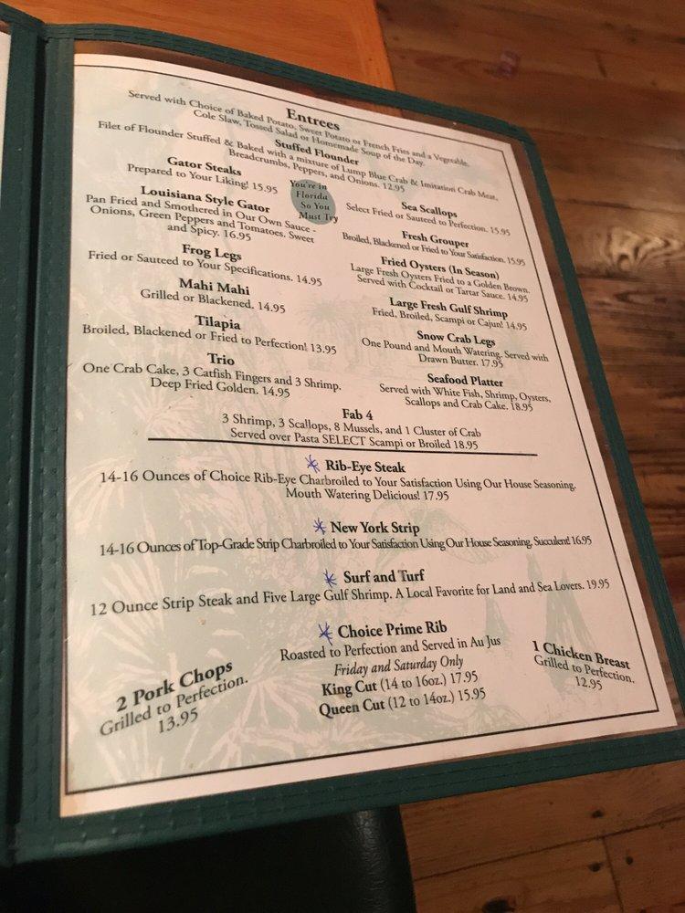 Menu at Stumpknockers Restaurant, Hernando, SW State Rd 200