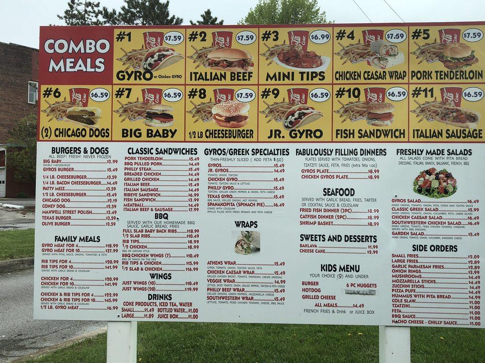 Menu at Ari's Gyros BBQ, Huntington