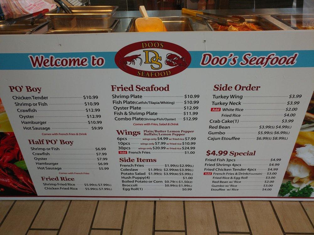 Menu at Doo's Seafood And Deli restaurant, Lilburn