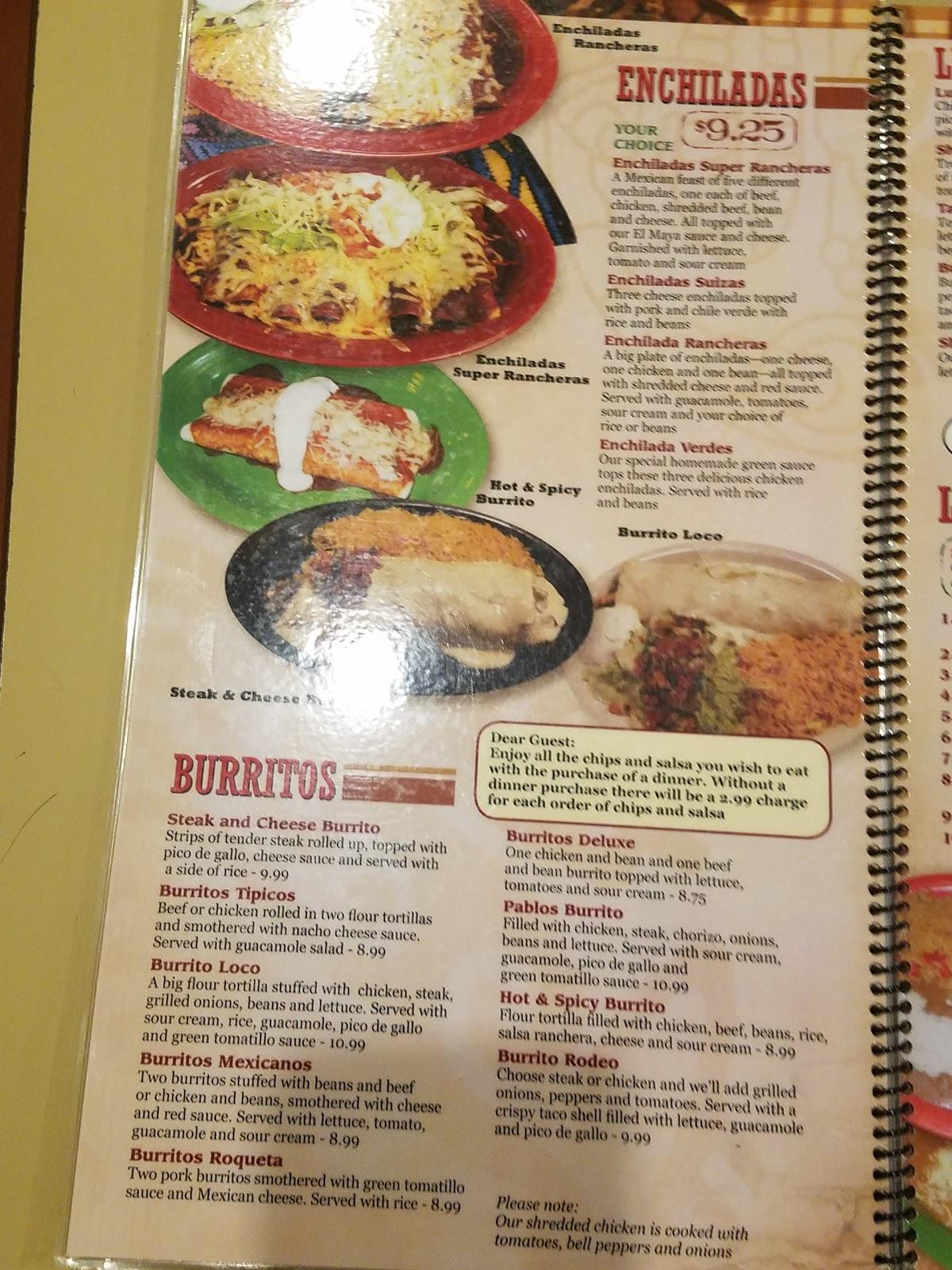 Menu at El Rodeo #20 restaurant, Indianapolis, Heathrow Way