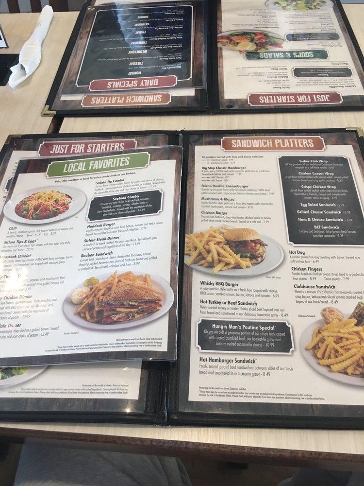 Menu at Houlton Big Stop Restaurant, Houlton