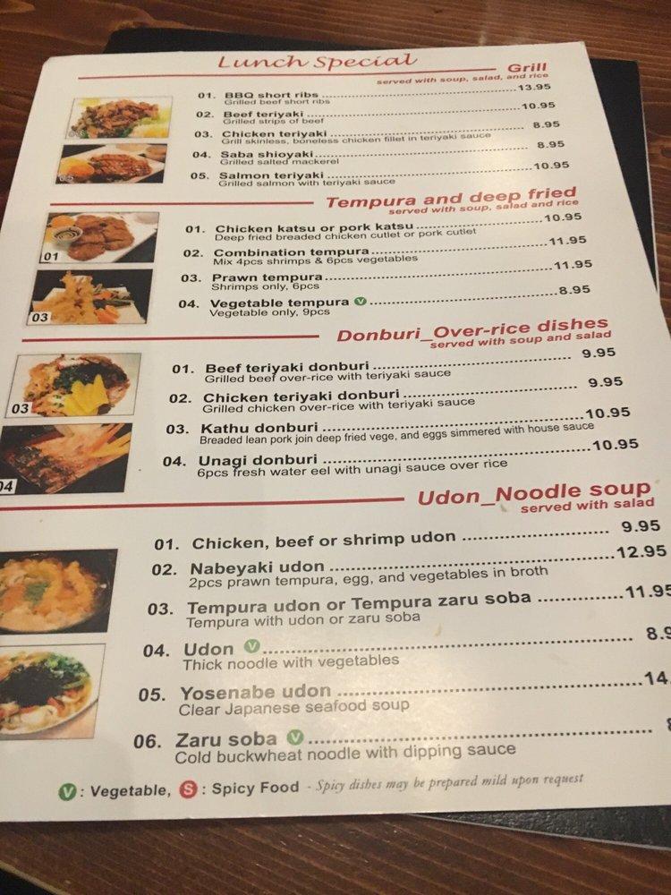 Menu at Kansai Concord restaurant, Concord
