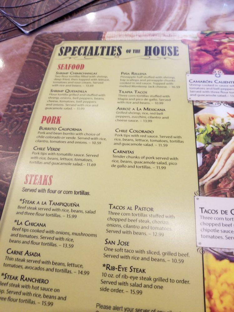 Menu at Rodeo Grande restaurant, Roanoke