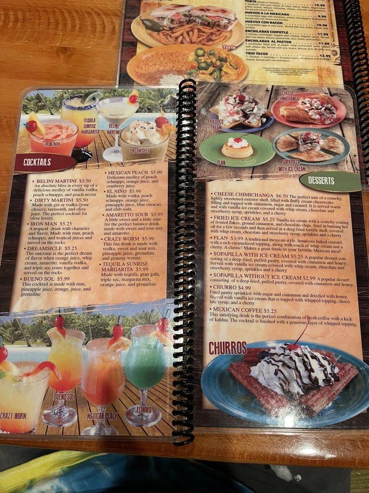 Menu at Don Sol Mexican Grill restaurant, Mattoon