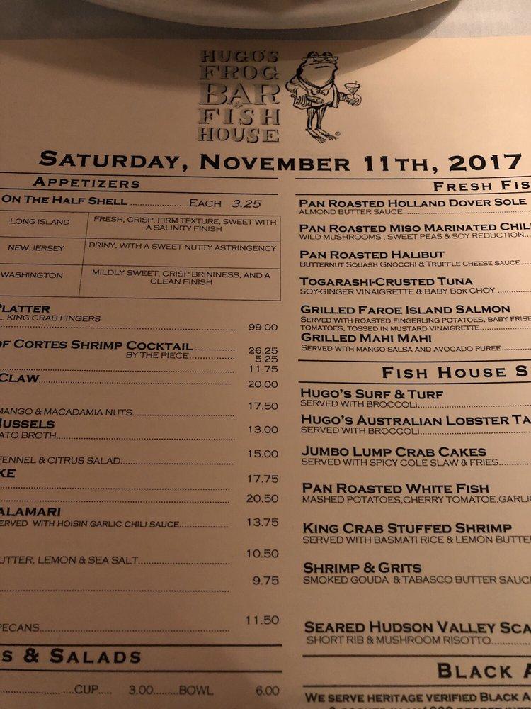Menu at Hugo's Frog Bar & Fish House, Naperville