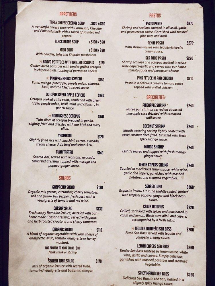 Menu at La Casita Restaurant Bar, Los Barriles