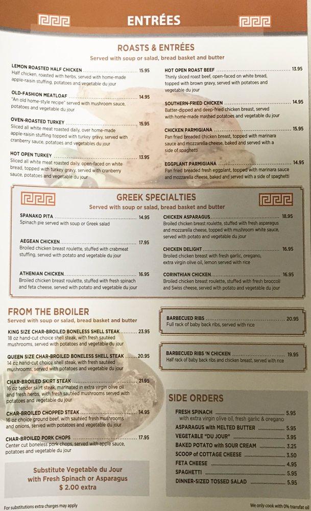 Menu at Odyssey Diner desserts, Wappingers Falls