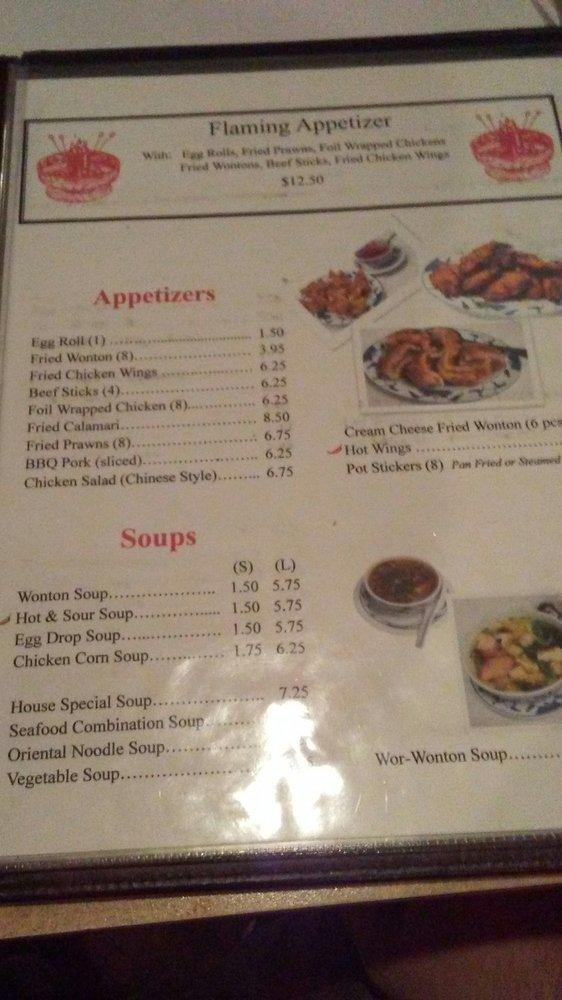 Menu at Eastside Chef restaurant, West Sacramento