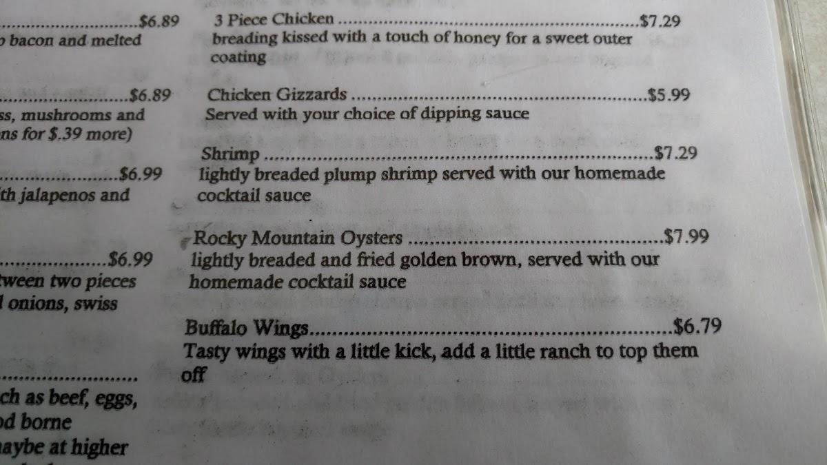 Menu at Wishing Well Steakhouse Lounge, Oshkosh, 205 Ave A